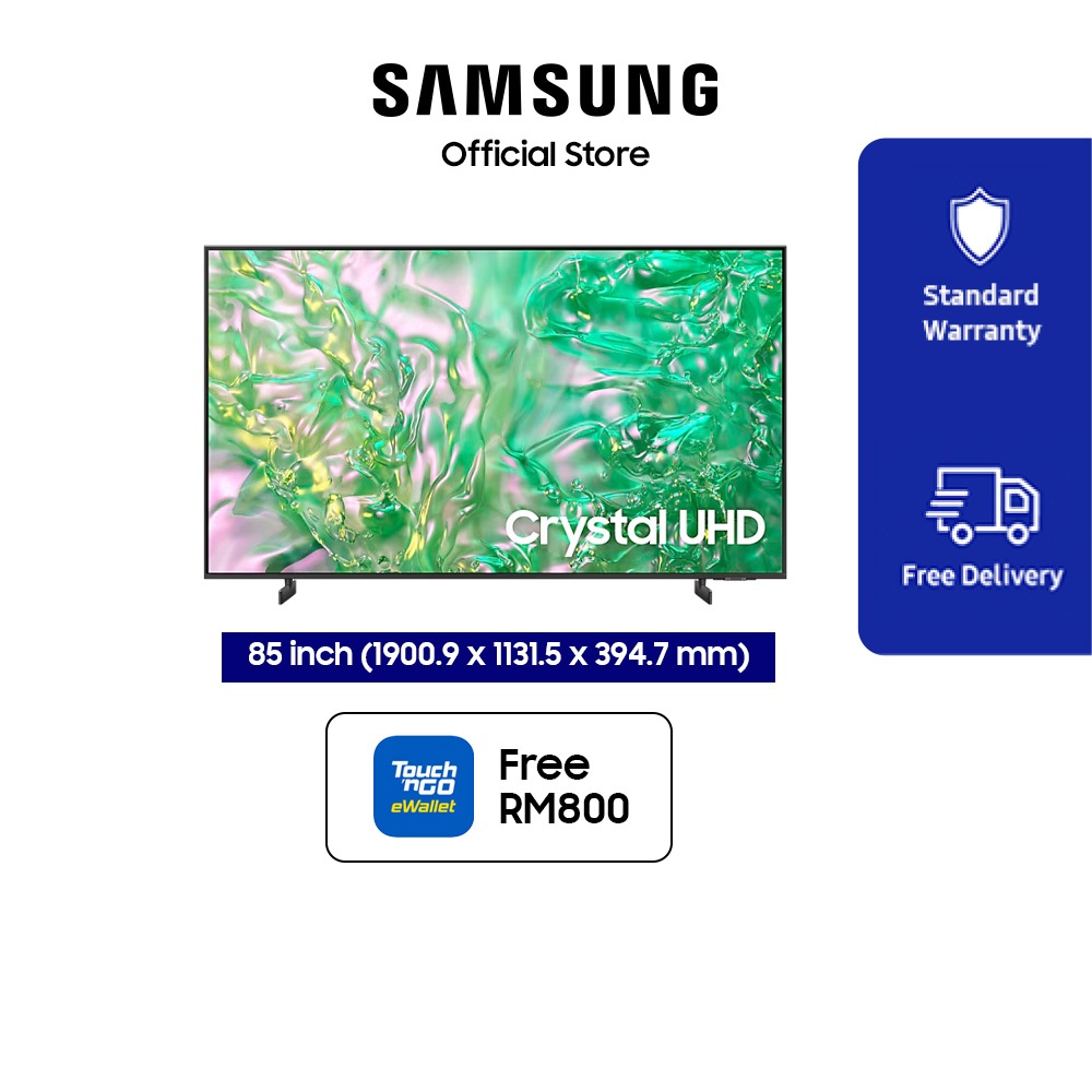 Samsung Crystal UHD DU8000 Smart TV (2024) | Dynamic Crystal Color | 4K Upscaling | AirSlim ...
