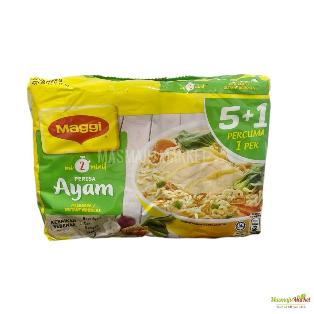 Maggi Instant Noodles Perisa Ayam (Maggi Mee) (5+1 X 79G) | Shopee Malaysia