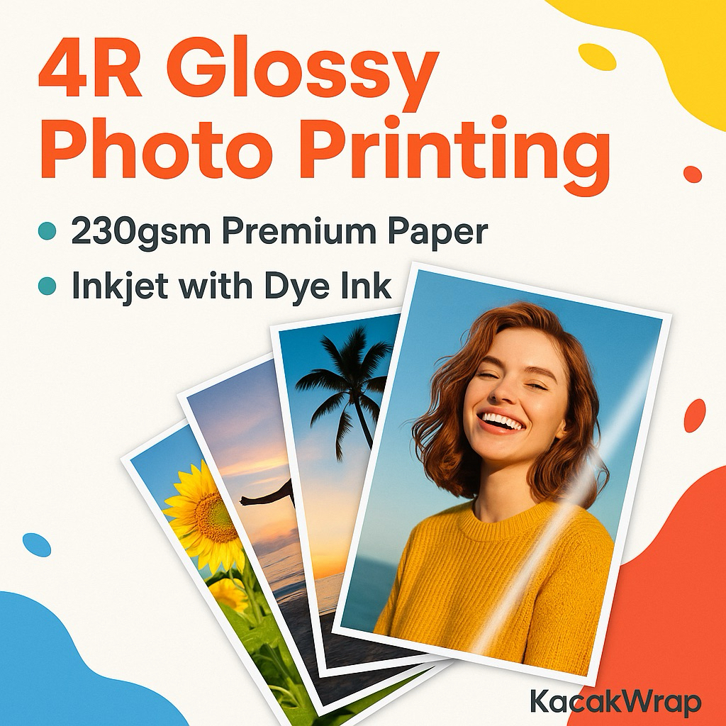 Cetak Gambar 4R Glossy | Photo Printing Inkjet 230gsm | Murah ...
