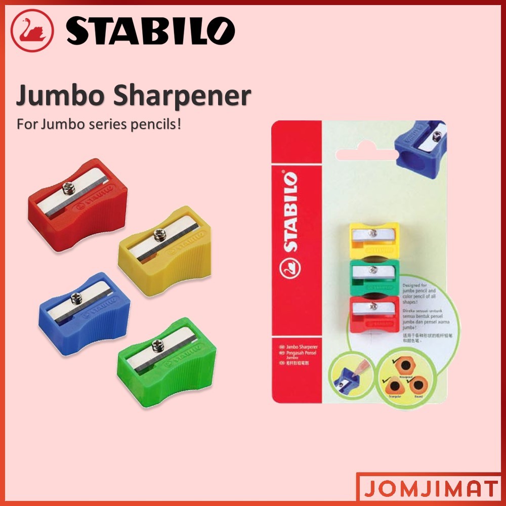 Stabilo Jumbo Sharpener 4562 / 3pcs/pack 4562BL3 / Stabilo Pencil Jumbo ...