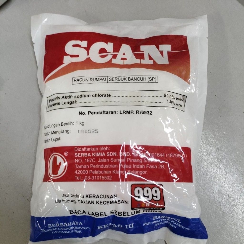 SCAN sodium chlorate 1kg / Racun rumpai | Shopee Malaysia