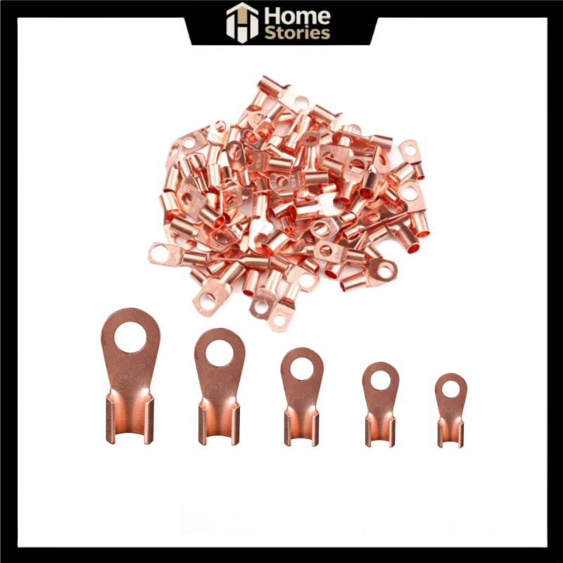 70Pcs OT Copper Lugs Bolt Hole Tinned Copper Lugs Ring Battery ...