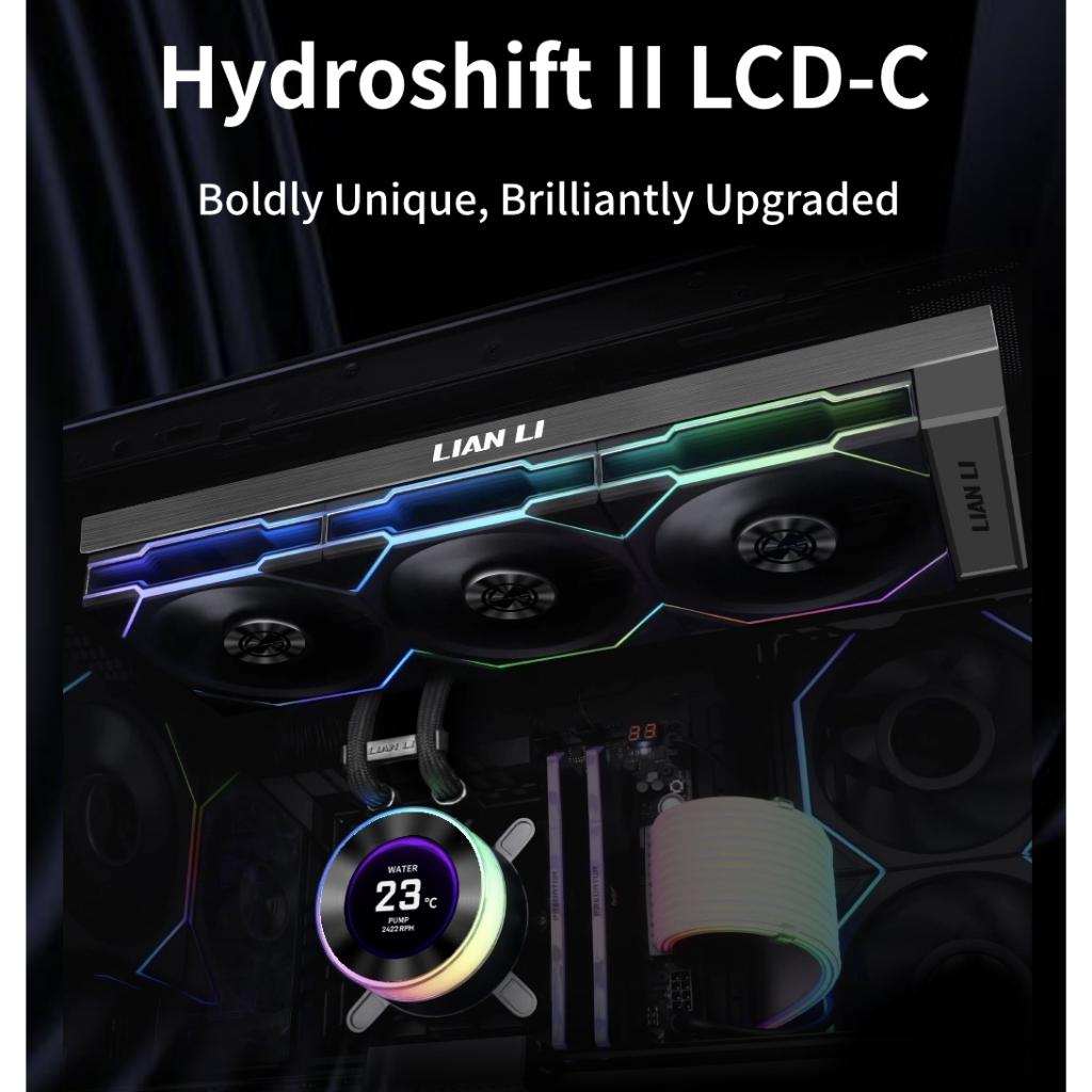 # LIAN LI HYDROSHIFT 2 LCD Series - Side-Mounted AIO Liquid CPU Cooler ...