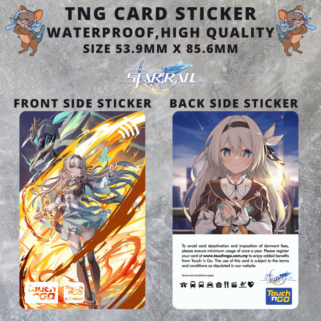 Honkai: Star Rail Firefly - Card Sticker/Touch n Go Card Sticker Cover ...