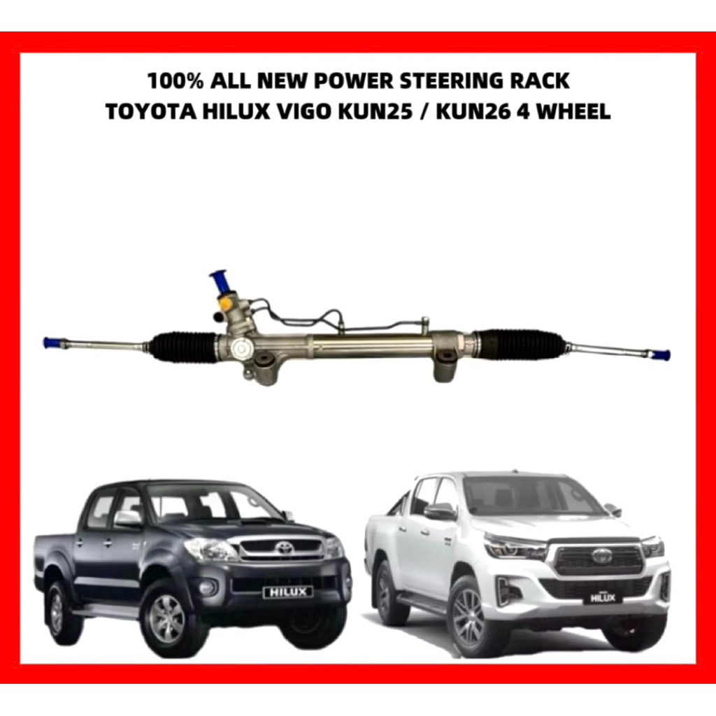 100% ALL NEW POWER STEERING RACK TOYOTA HILUX VIGO KUN25 & KUN26 4WD ...
