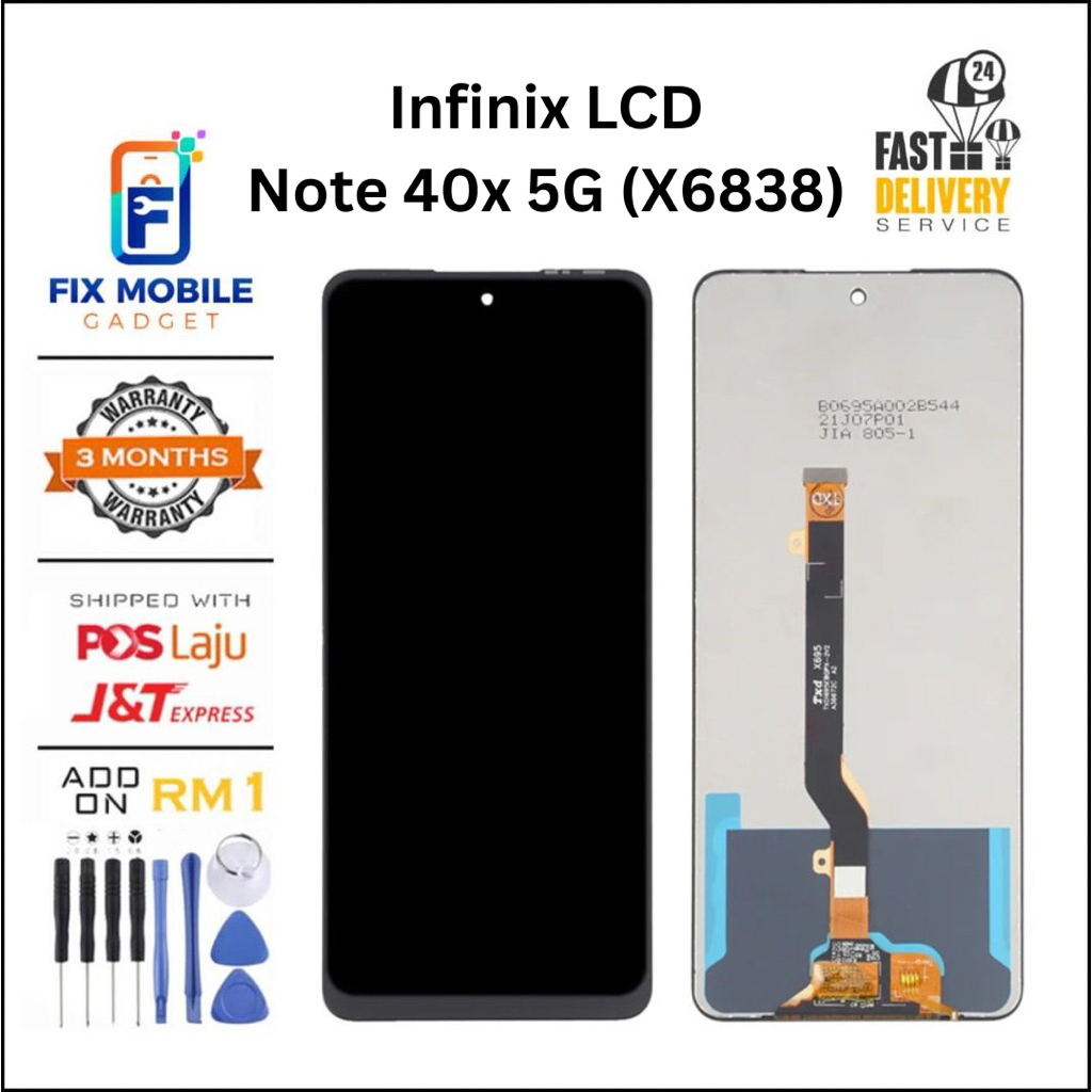 LCD Compatible for Infinix Note 40x 5G X6838 Gred TFT high quality LCD ...