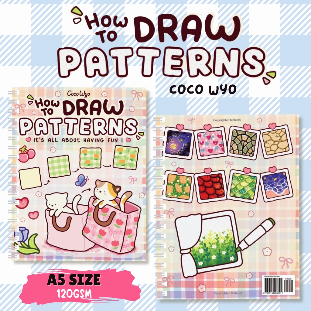 HOW TO DRAW PATTERNS By Coco Wyo A5 size 48pages | Shopee Malaysia