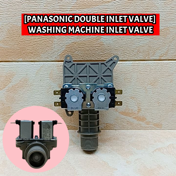[PANASONIC] DOUBLE INLET VALVE WASHING MACHINE SPARE PART DUAL PORT ...