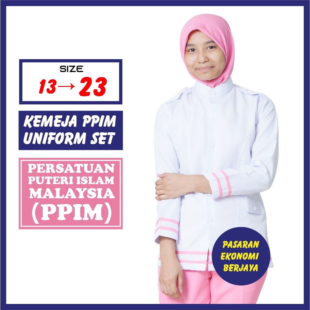 BAJU UNIFORM PUTERI ISLAM PPIM UNIFORM PAKAIAN SERAGAM KEMEJA PERSATUAN ...