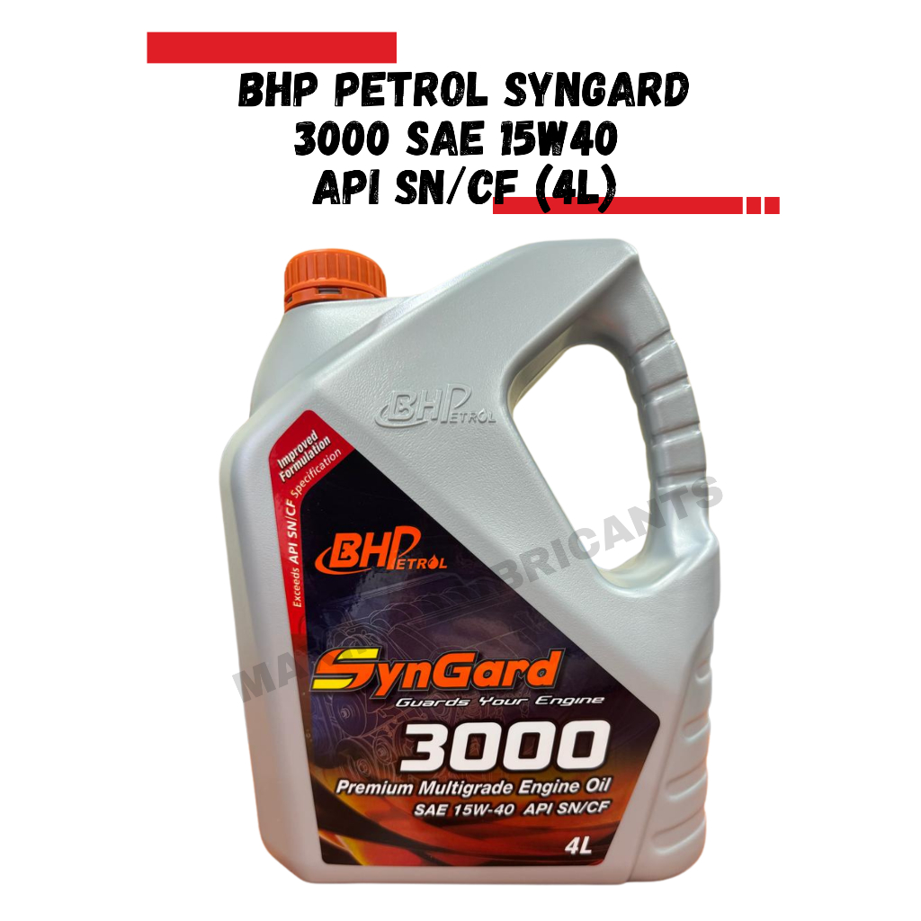 BHP SYNGARD 3000 SAE 15W40 API SN/CF (4L) | Shopee Malaysia