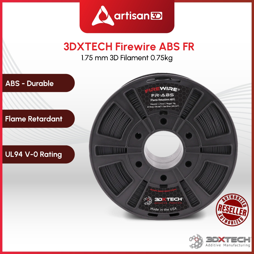3DXTECH FIREWIRE FR ABS FILAMENT | Premium UL94 V-0 rated ABS | Flame ...