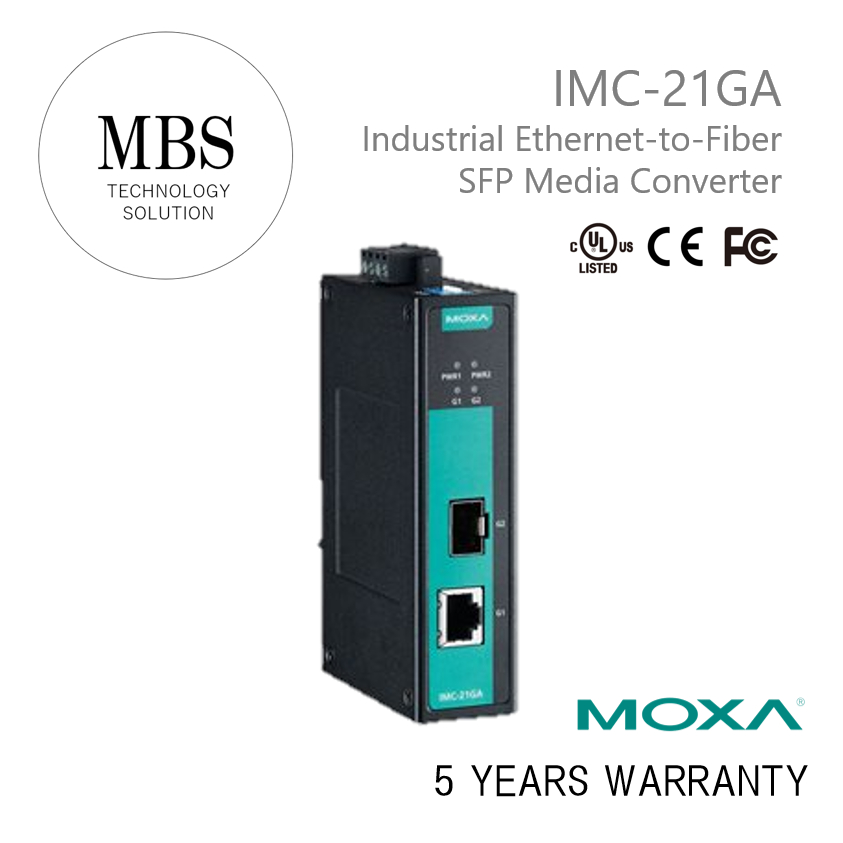 MOXA Original Brand New IMC-21GA Industrial Ethernet-to-Fiber Converter with SFP Module | UL, CE ...