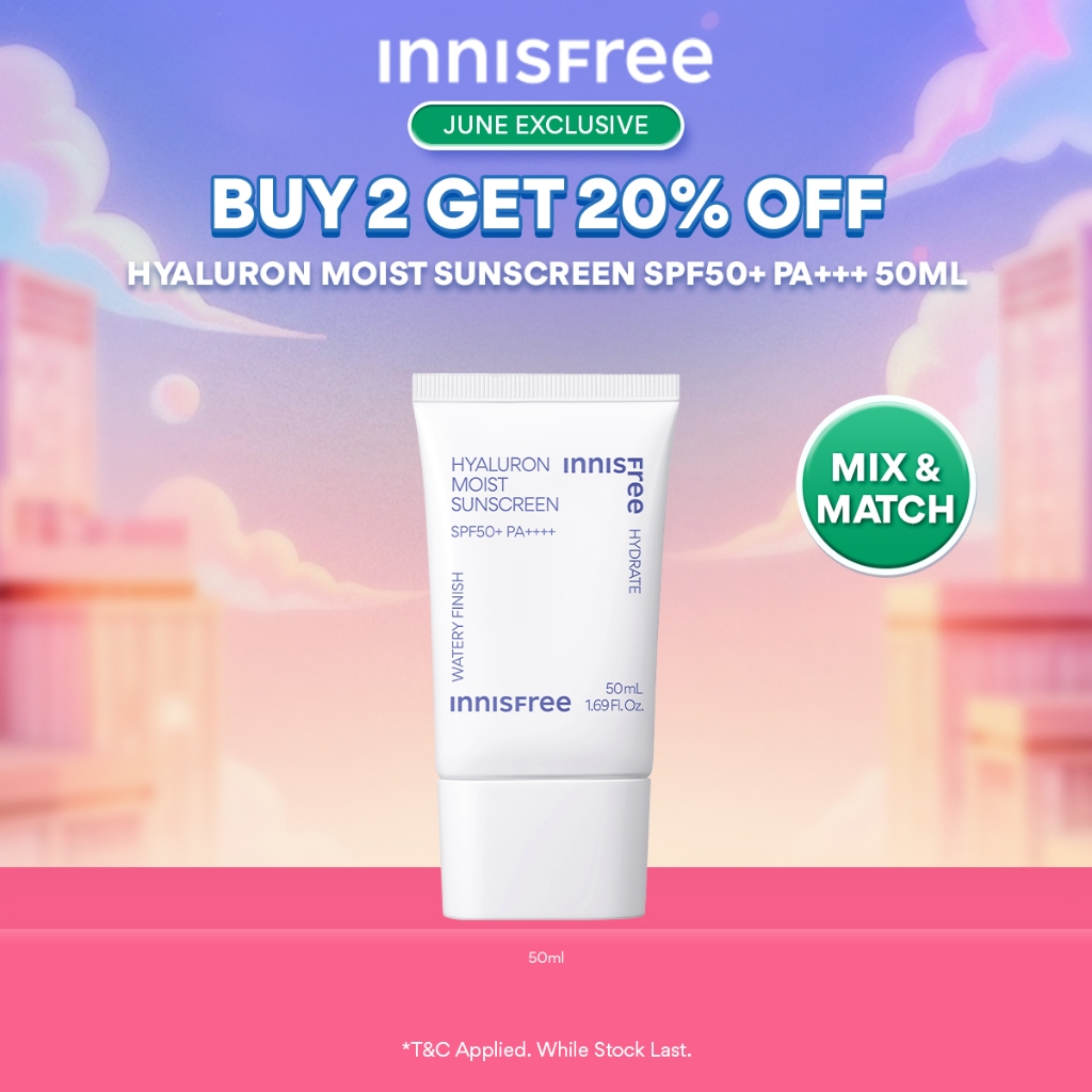 [JUNE EXCLUSIVE | BUY 2 GET 20% OFF] INNISFREE Hyaluron-Moist Sunscreen ...