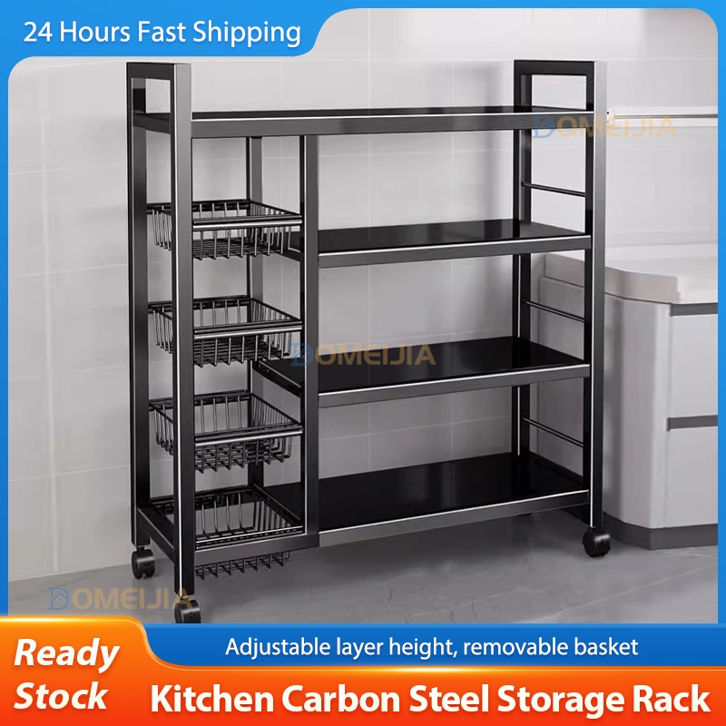 Multi-Layer Kitchen Storage Rack With Wheels Dapur Vegetable Fruit ...