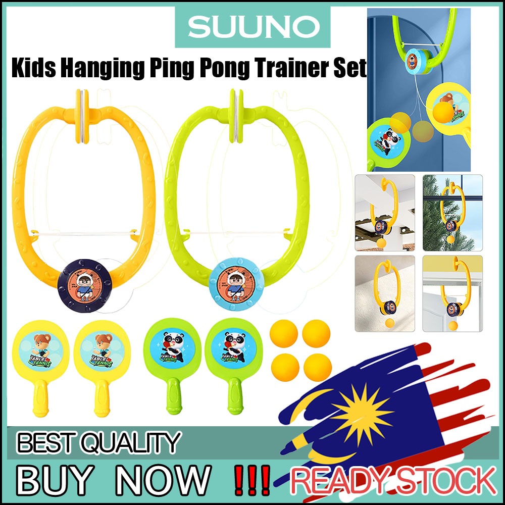 Kids Indoor -Sports Game Ping Pong Hanging Table Tennis Self Trainer ...