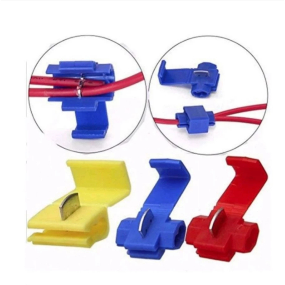 Car Wire Tap Splitter Crimp Clip Clamp Lock Quick Splice Terminal Wayar ...