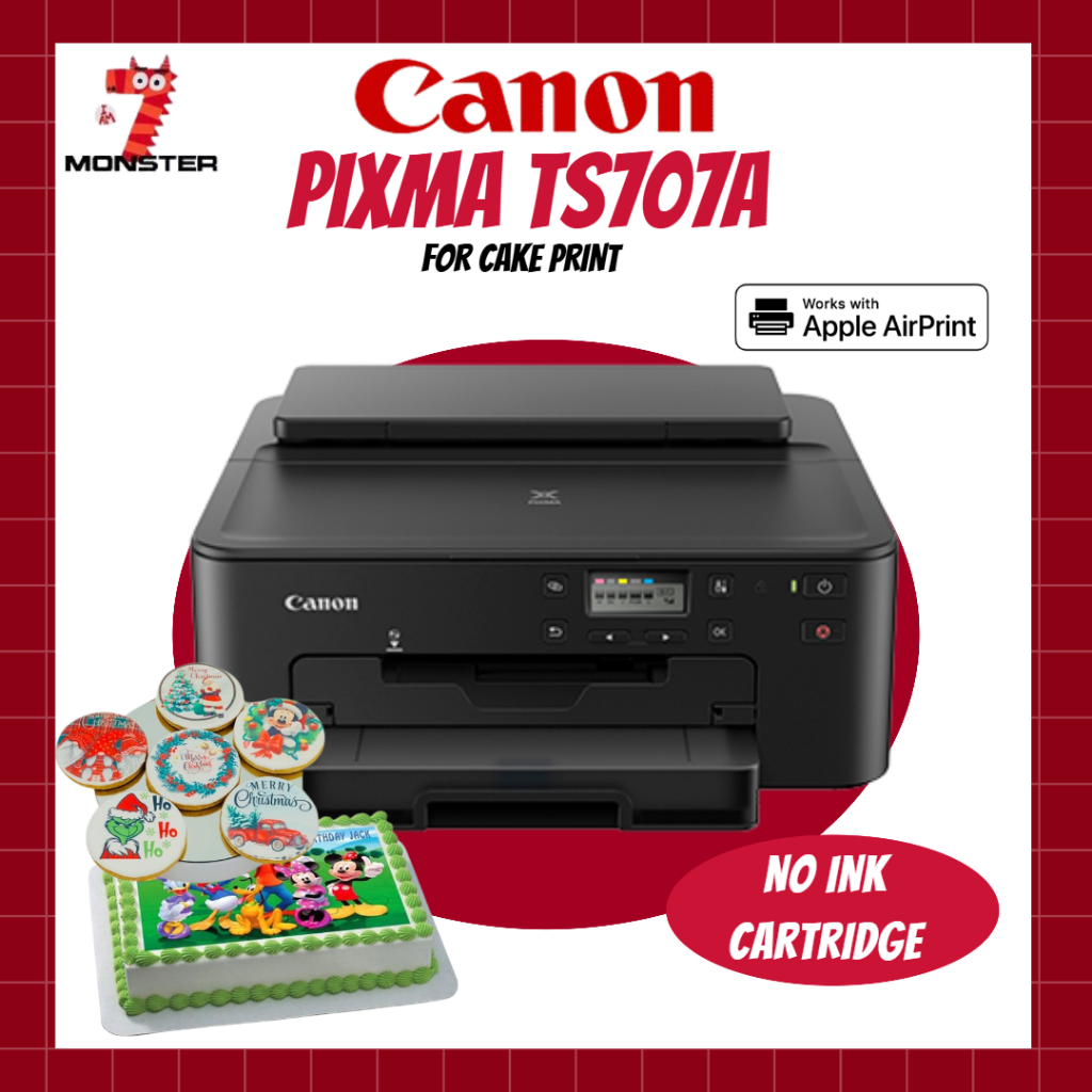 (NO INK CARTRIDGE) [EDIBLE PRINTER] CANON PIXMA TS707 Wireless Printer ...