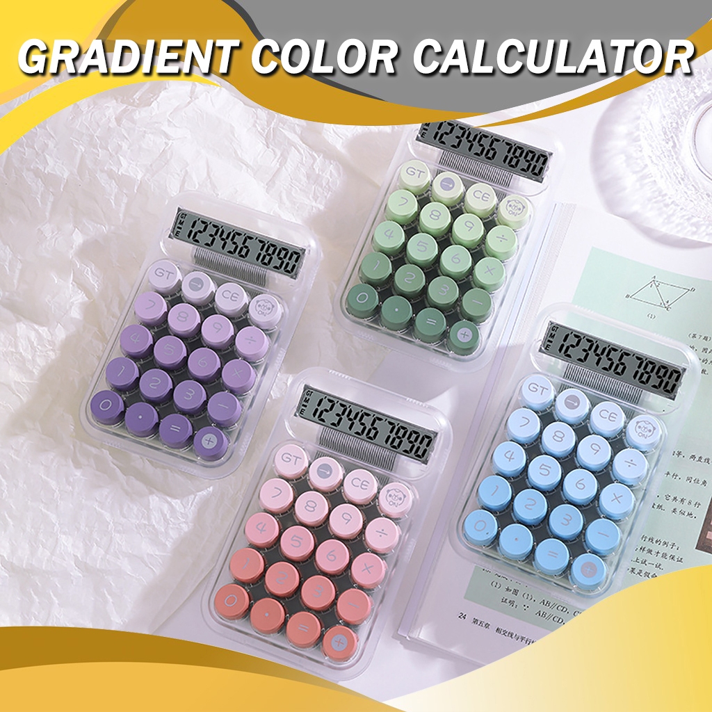 1Pc Transparent Large Button Calculator, Large Screen Electronic ...