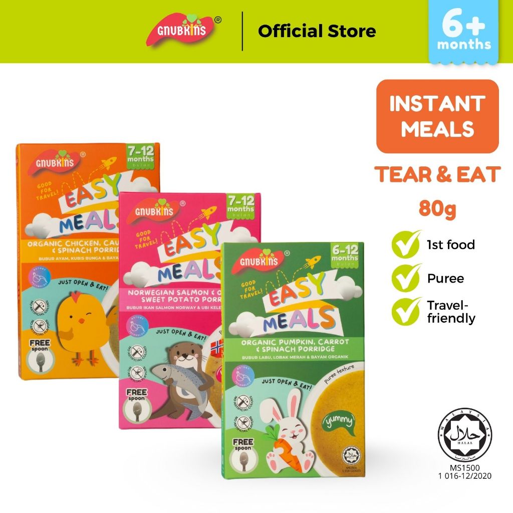 Gnubkins Easy Meals (6-12 months) | Gnubkins Bubur Segera (6-12 bulan ...