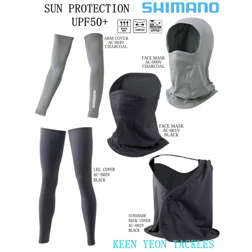 SHIMANO SUN PROTECTION UPF50+ ARM/ LEG/ NECK/ FACE MASK COVER (MADE IN ...