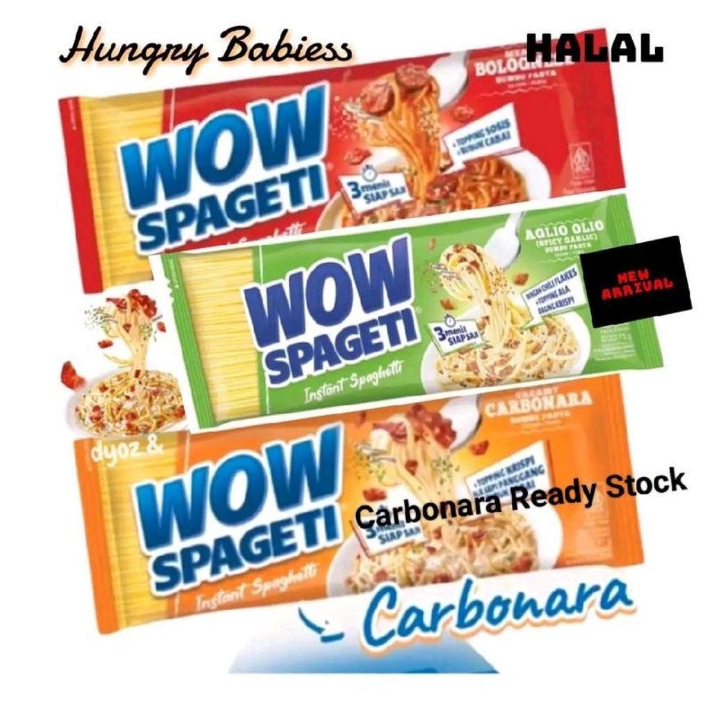wow Spageti instant Spaghetti kemasan 75g. | Shopee Malaysia
