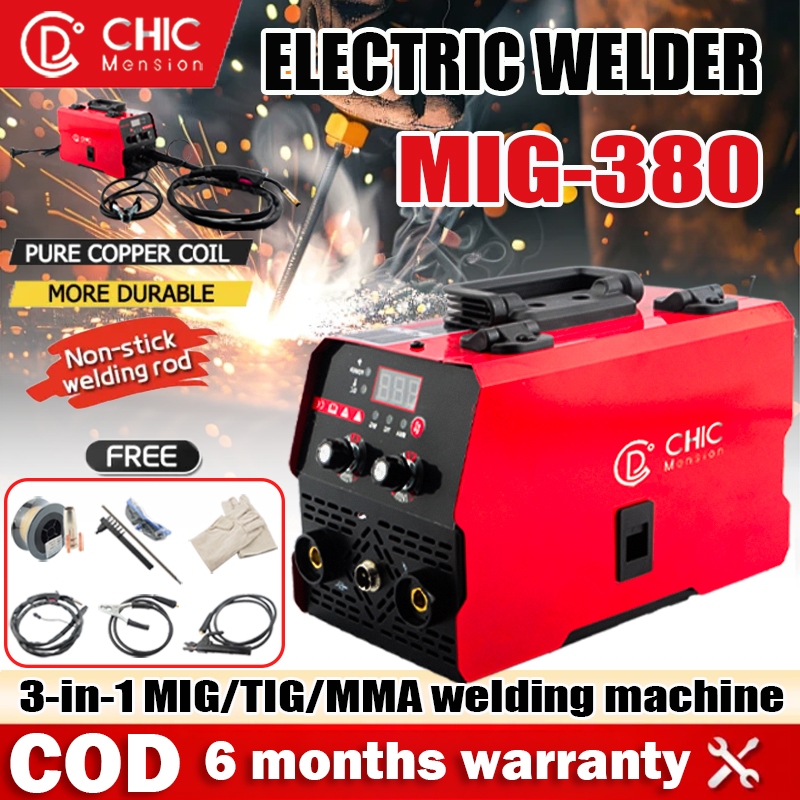 🔥CHIC🔥 MIG 380 Welding Machine Set mig welding set Mini Inverter ...