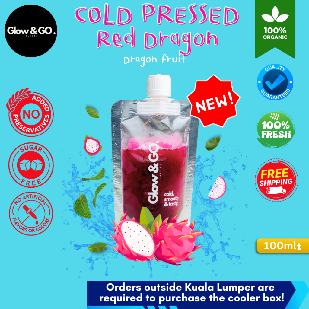 Red Dragon Juice Cold Pressed Dragon Fruit 100ml | Shopee Malaysia