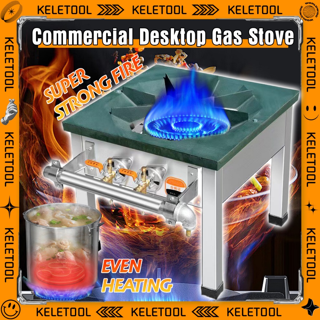 Commercial Desktop Single Gas Stove High Pressure Cooking Stock Pot ...