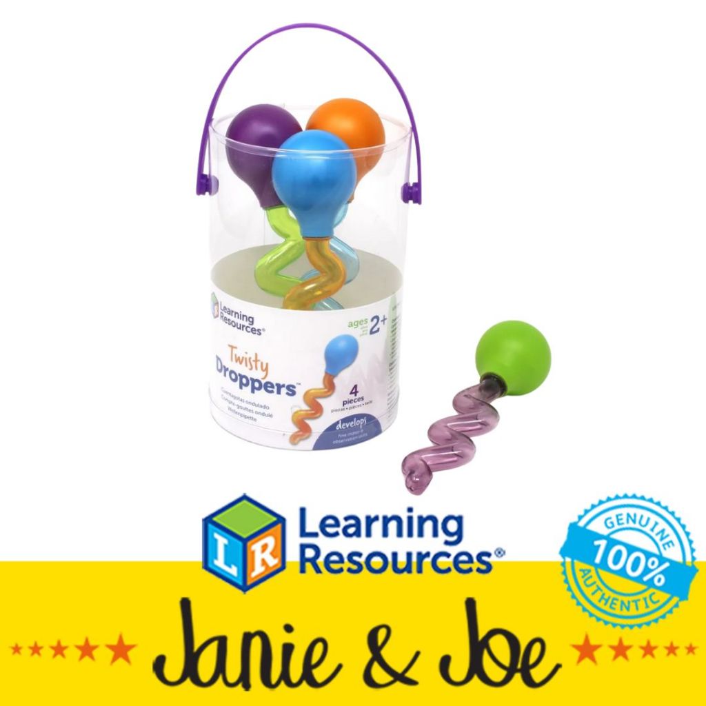 Learning Resources Twisty Droppers (Set of 4)- Age 2-6, Fine Motor Tool ...