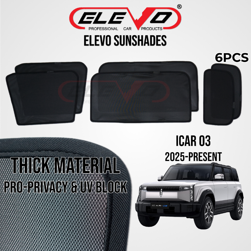 ELEVO CHERY ICAR 03 iCAUR 03 Car Windows Sunshades 6pcs | Shopee Malaysia