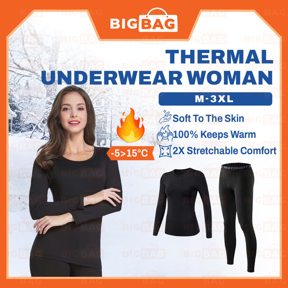 2PCS Thermal Wear Woman Long John Woman Winter Clothes For Women ...