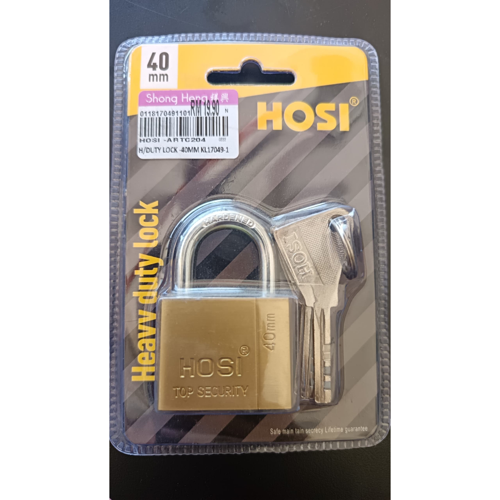 HOSI Heavy Duty Pad Lock 40mm | Shopee Malaysia
