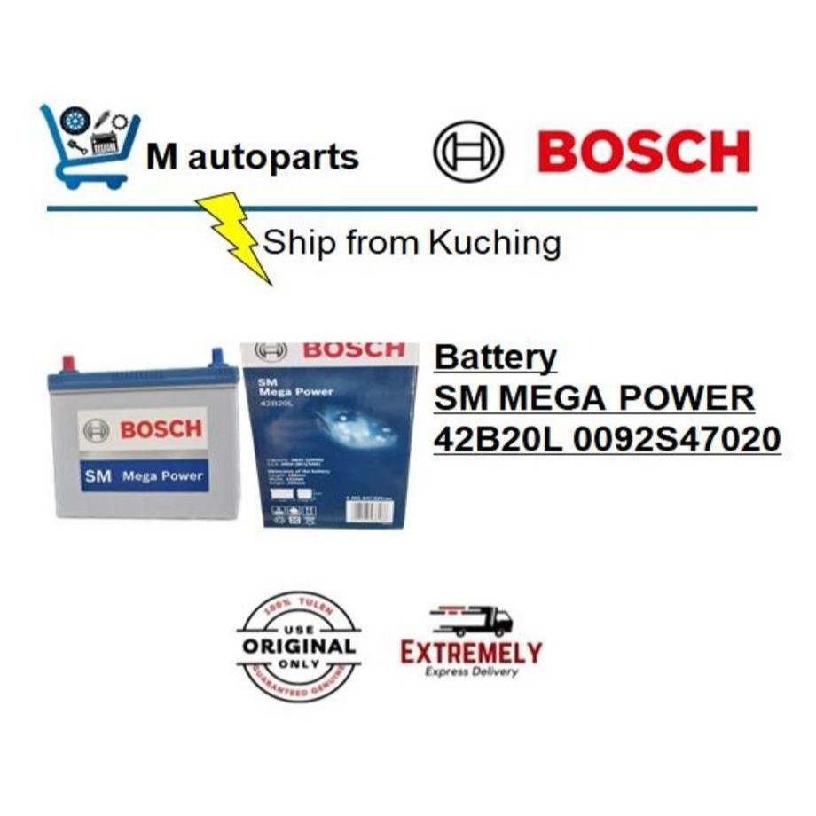 BOSCH SM MEGA POWER NS40ZL 42B20L Myvi BATTERY Axia Bezza Battery ...