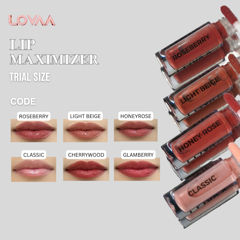 LOVAA Lip Maximizer Trial Size - Lip Glowing Extra Gloss Medium Cooling ...