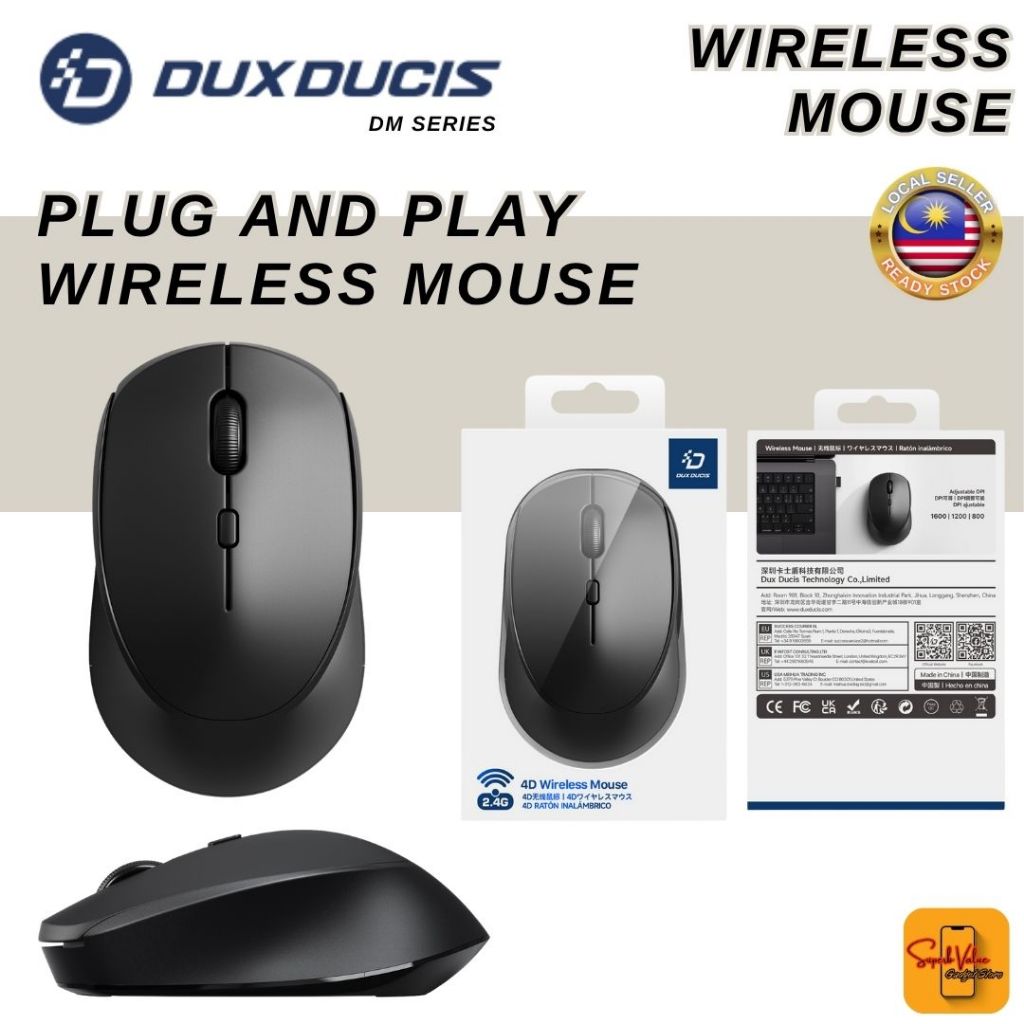 DUX DUCIS DM Series Bluetooth 2.4GHz Leather Scroll Wheel Wireless ...