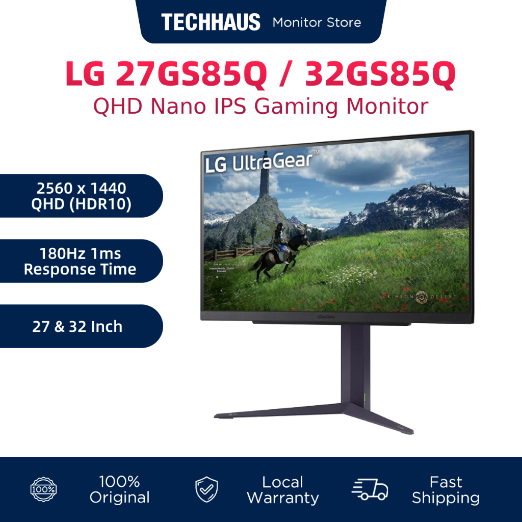 LG 27GS85Q / 32GS85Q (27" / 32") UltraGear™ QHD Nano IPS gaming monitor ...