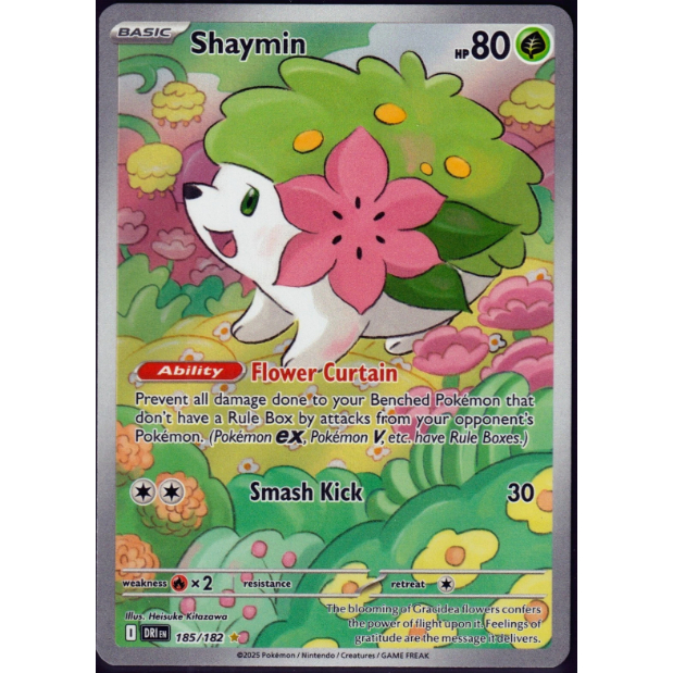 2025 Pokemon Destined Rivals 185/182 - Shaymin (IR) | Shopee Malaysia