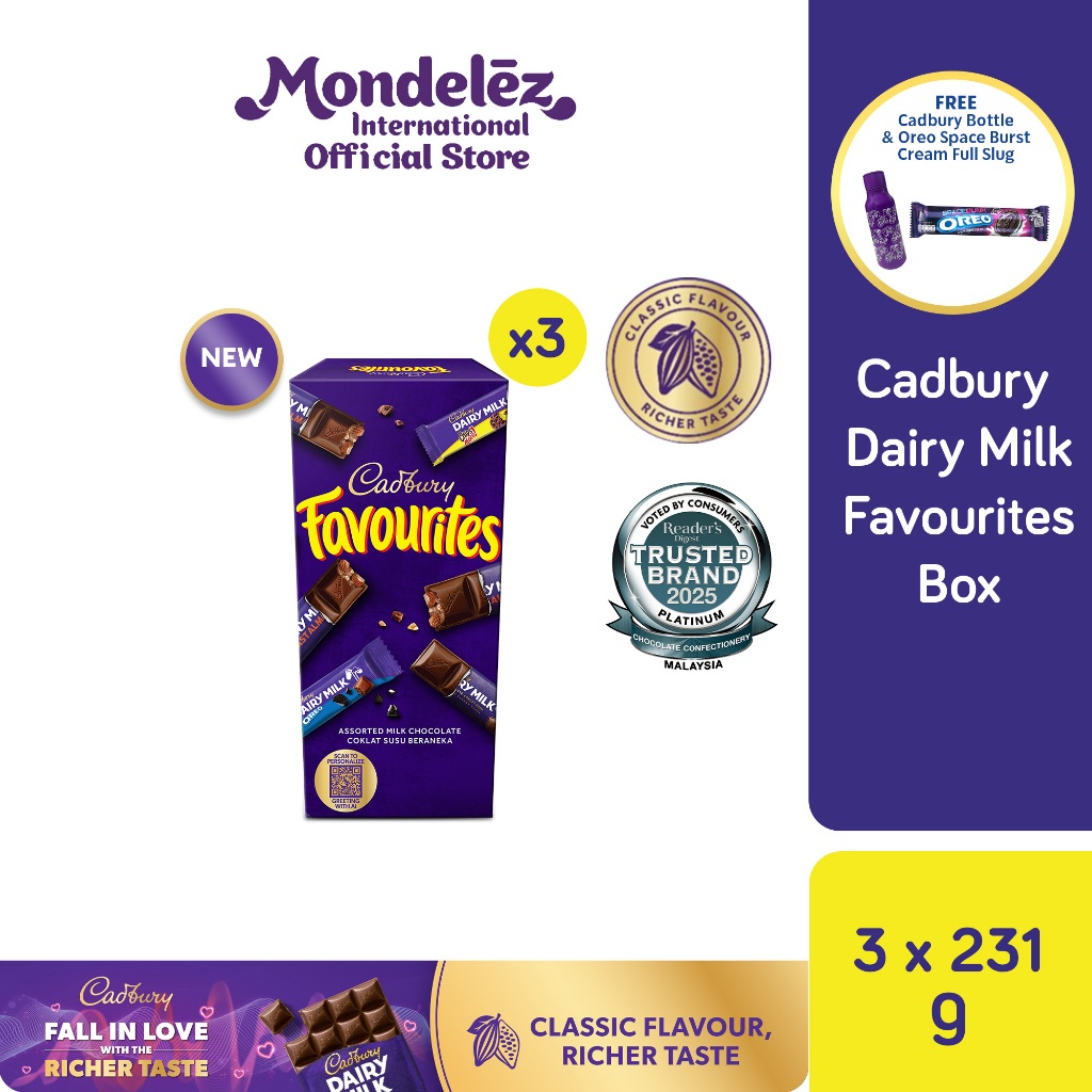 [Bundle of 3] Cadbury Favourites Box 231g | Shopee Malaysia