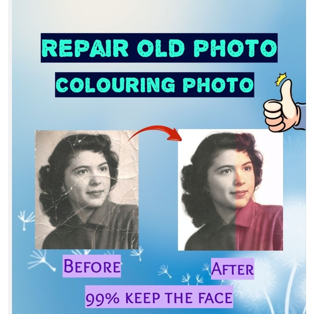 Repair photo, gambar pecah, gambar jadi jelas, enhance photo | Shopee ...