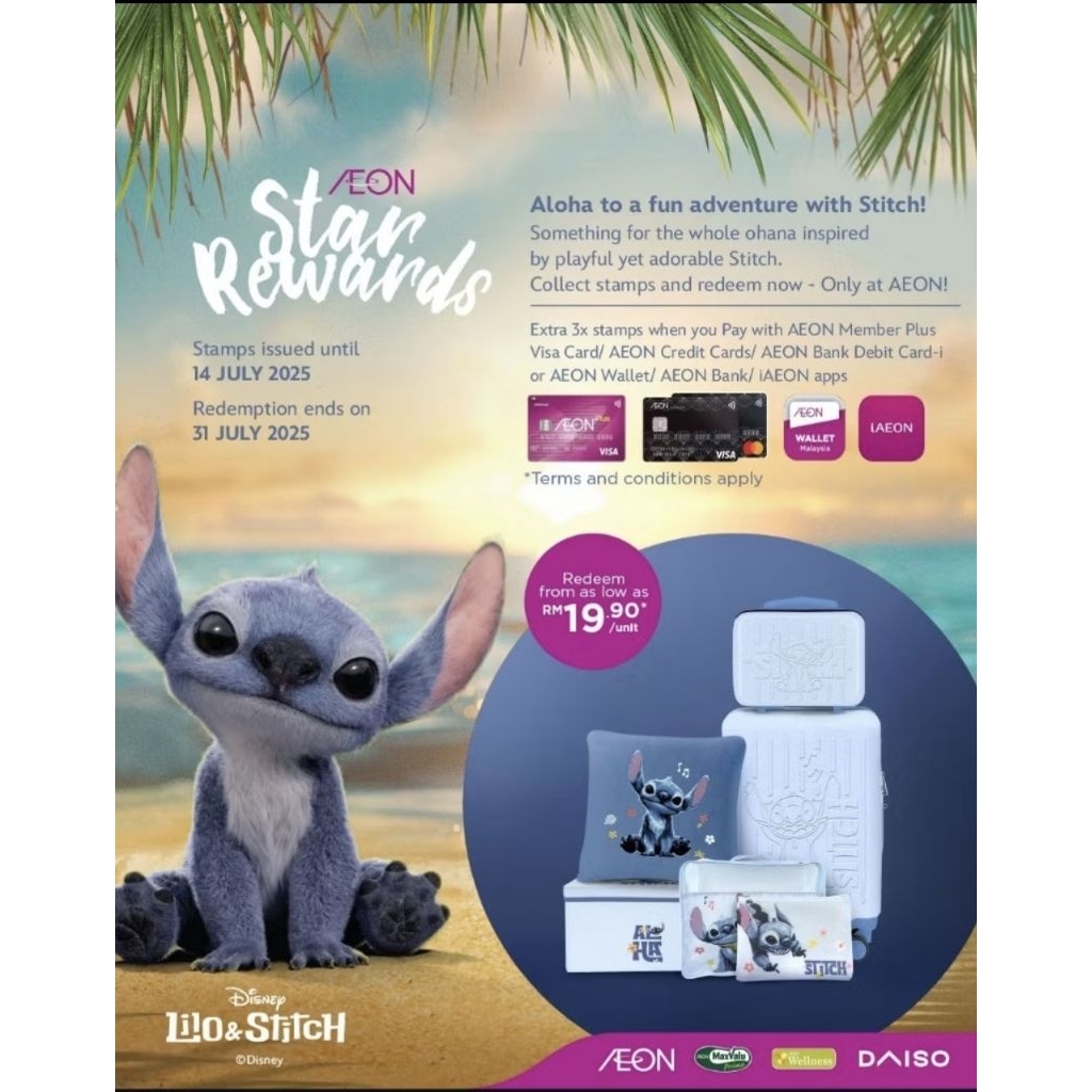 AEON Stamp Reward Booklet 2025 c/w Stickers 15/20pcs to redeem Disney ...