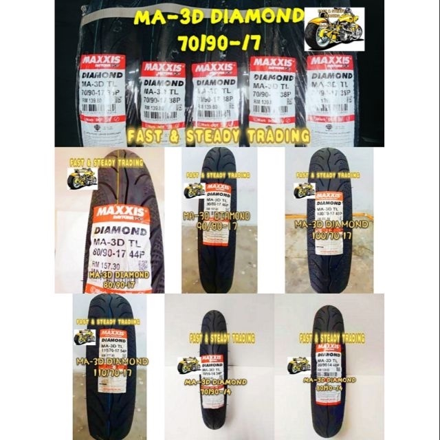 💯MAXXIS DIAMOND MA-3D/ MA-3DN TYRE TAYAR MA3D/ MA3DN/ MA-3Di MOTORCYCLE ...