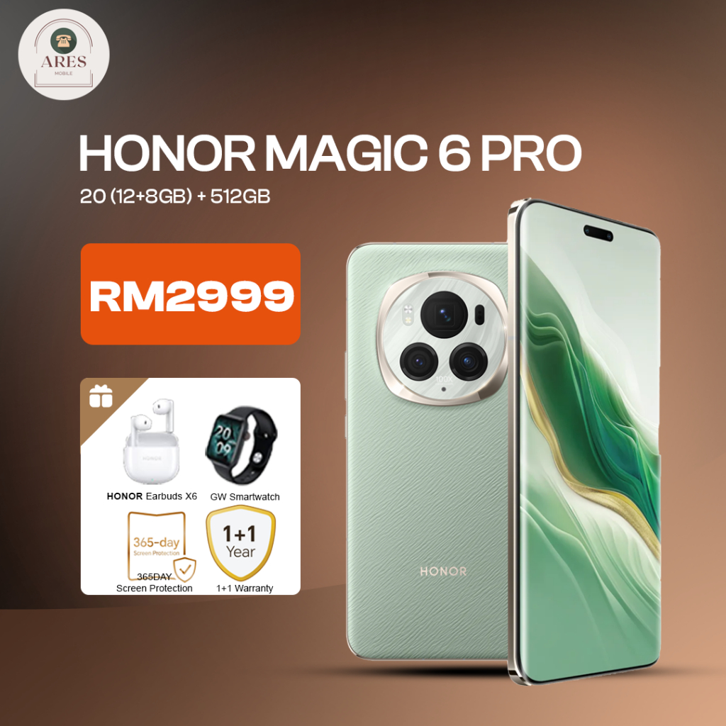 HONOR Magic 6 Pro | 12GB + 512GB | 6.8 inches LTPO Eye Comfort Display | Snapdragon 8 gen | 5600 ...
