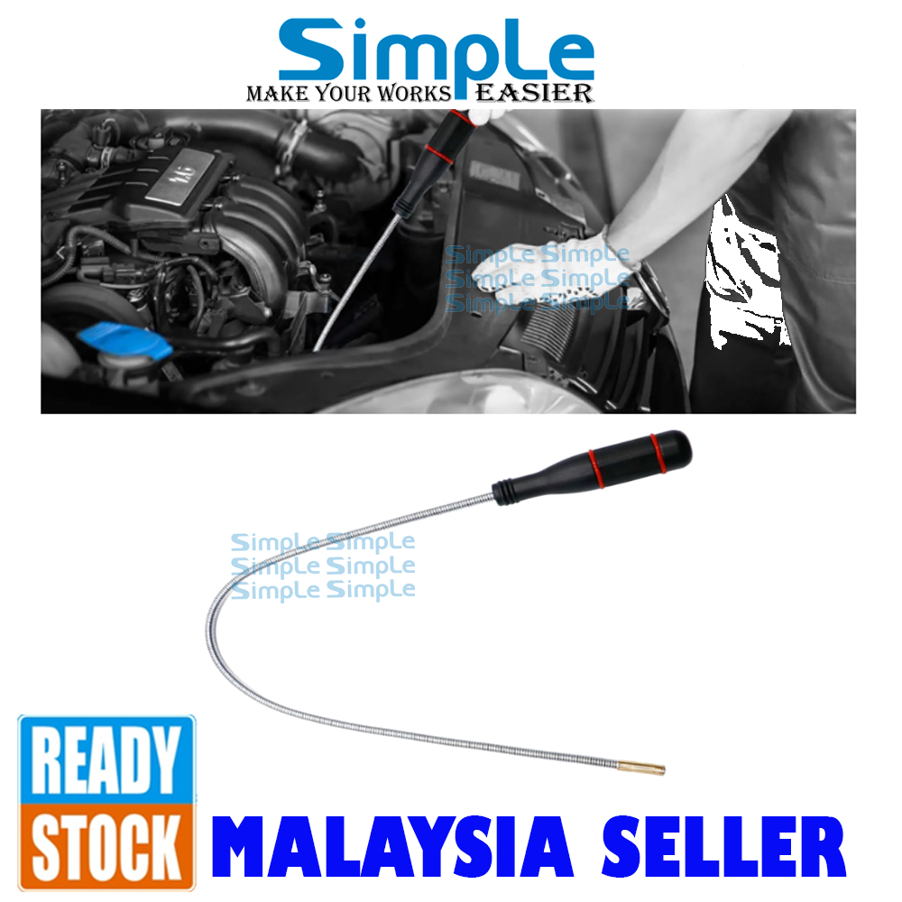 600mm Flexible Magnetic Pick Up Tool | Long Reach Bendable Magnet ...