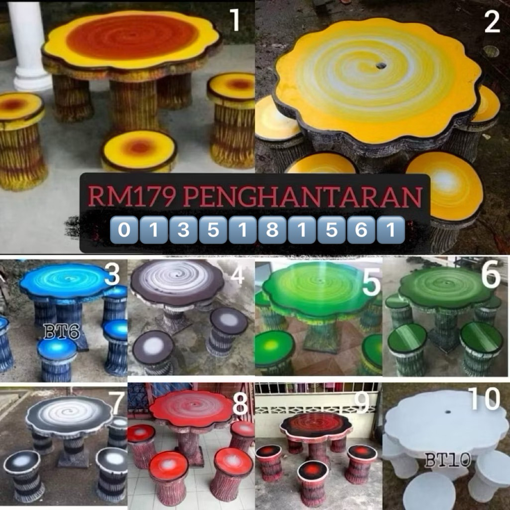 MEJA BATU MURAH KERUSI BULAT MEJA BUNGA(COD JIMAT 0135181561) | Shopee ...