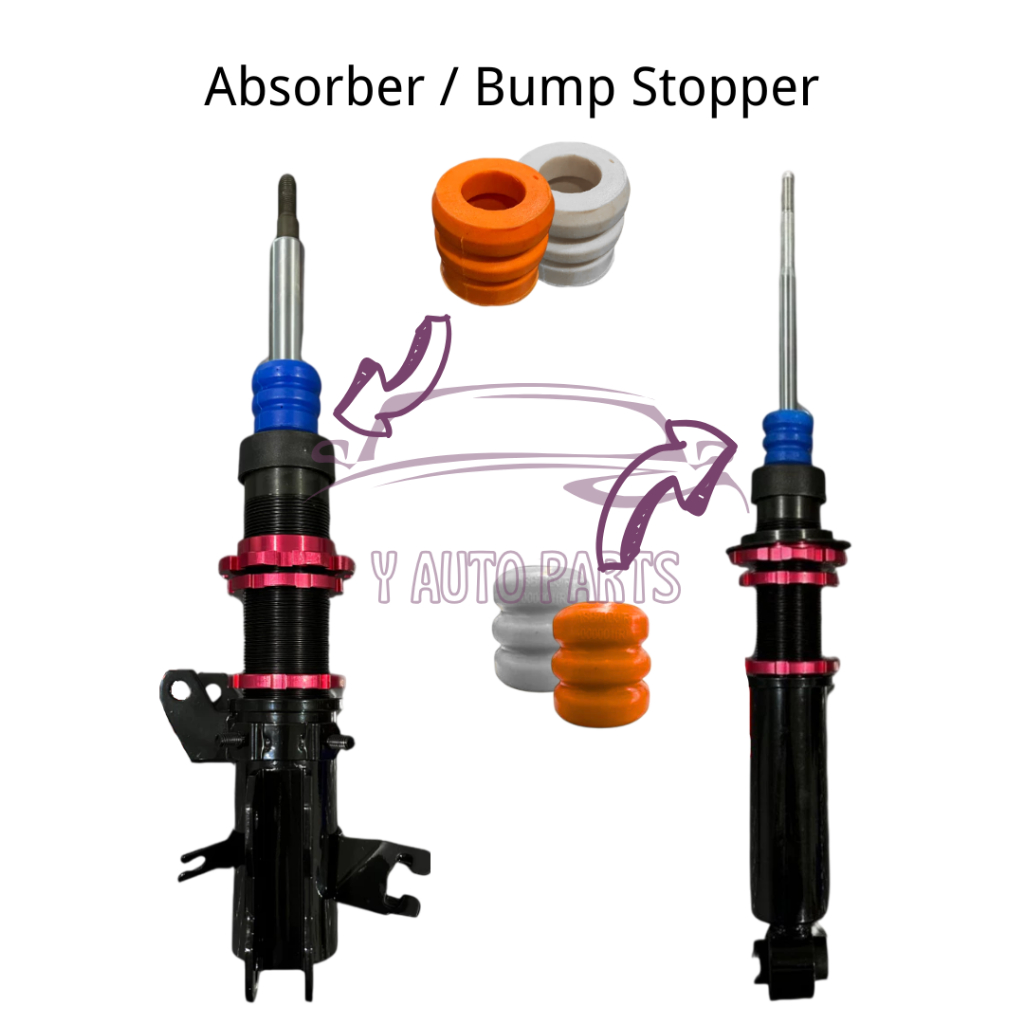 [1 PCS] Front & Rear Adjustable Suspension Absorber Stopper Bump ...