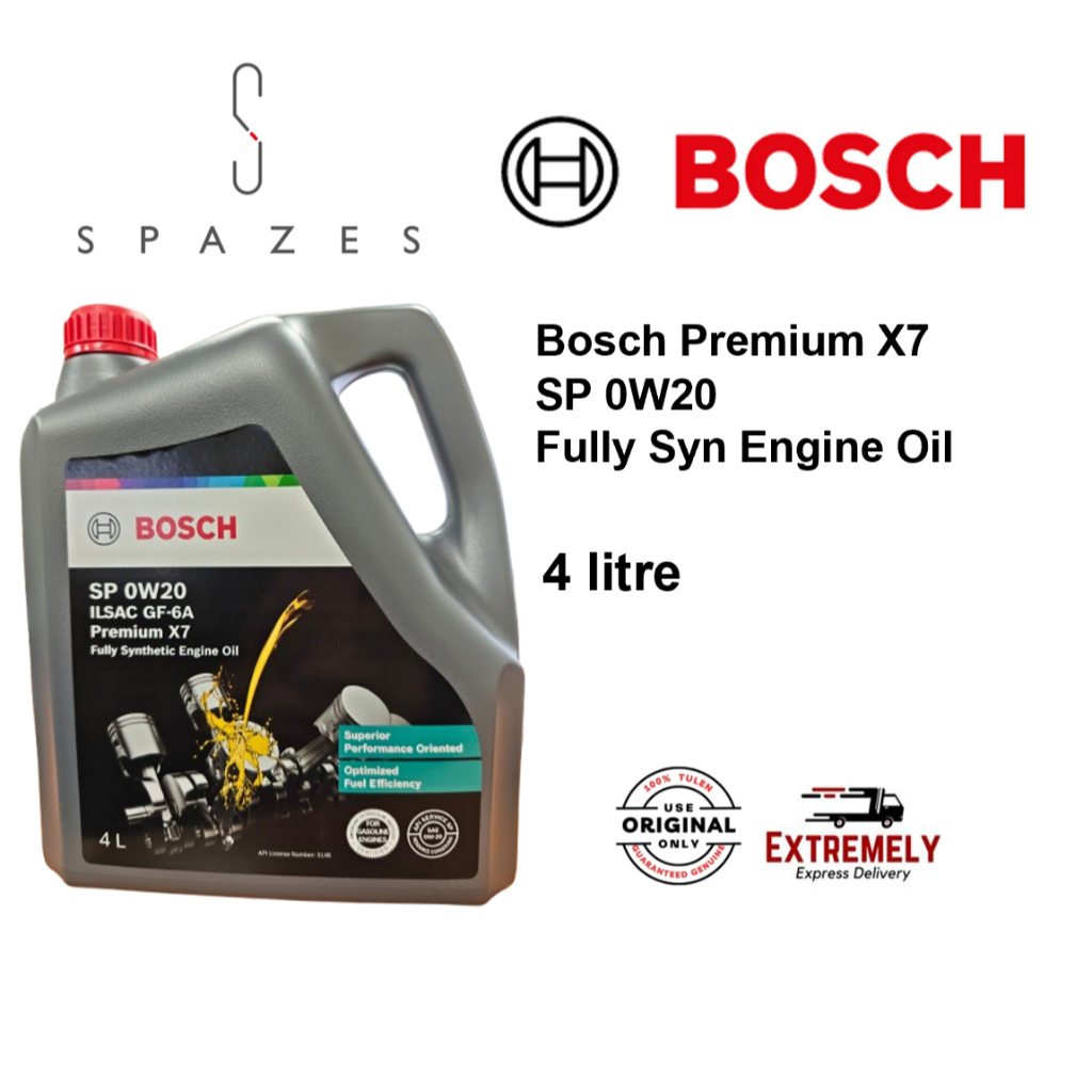 Bosch Premium X7 0W20 Fully Synthetic Engine Oil Bosch Engine Oil 4L ...