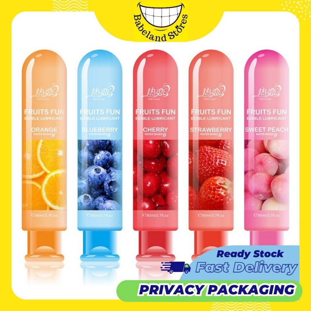 Pelincir Buah Flavor Fruits (Edible) Lubricant 80g Water-Based Soluble ...