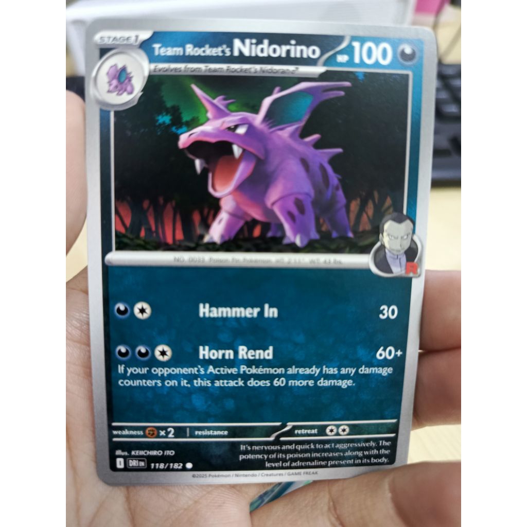 Pokemon TCG Team Rocket's Nidorino Destined Rivals | Shopee Malaysia