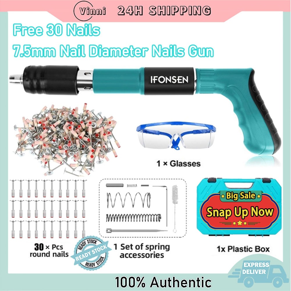 IFONSEN Manual Steel Nails Gun Rivet Tufting Nail Gun Ceiling Concrete ...