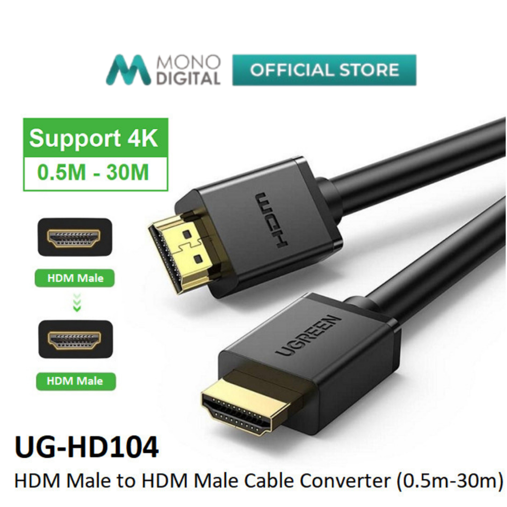 UGREEN HDMI Cable 4K 60Hz Gold Plated High Speed HDMI to HDMI Cable 0 ...